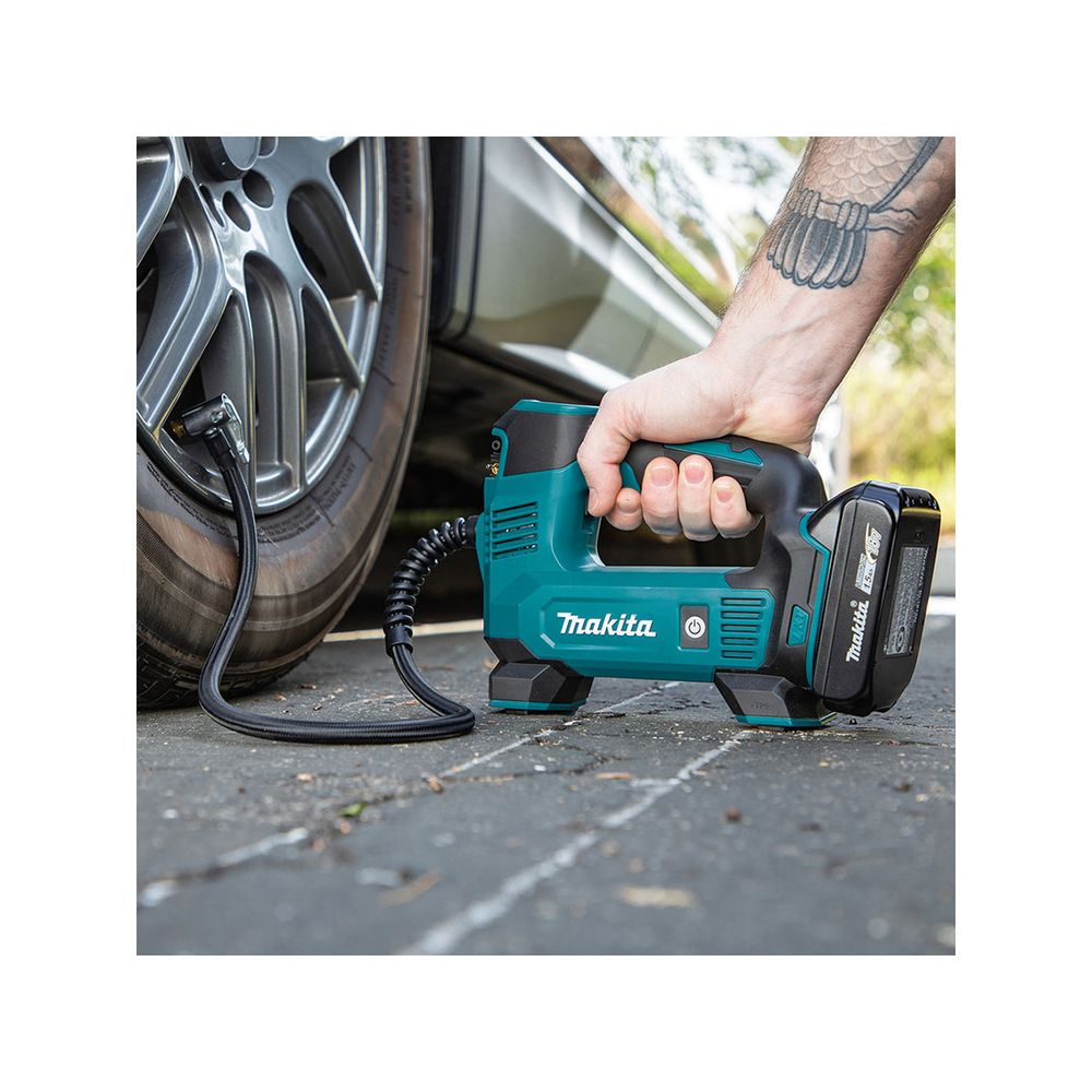 Kit Compressor de Ar Portátil à Bateria Makita e Bateria Íons de Lítio ...